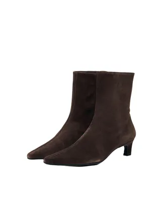 Alohas Womens Ankle Boots Ambar Rift Brown Suede Upper