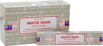 Satya Jewelry Nag Champa Satya Räucherstäbchen, Weißsalbei, 12x15g