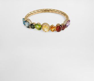Dolce & Gabbana Armband Rainbow Aus Gelbgold 18 Kt Mit Mehrfarbigen Edelsteinen - Frau Armb&auml;nder Gold Gold L
