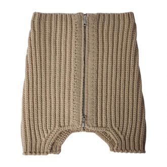 Dries Van Noten Wollstrick Zip-Up Schal - - Accessories - Herren - Beige - ONE SIZE
