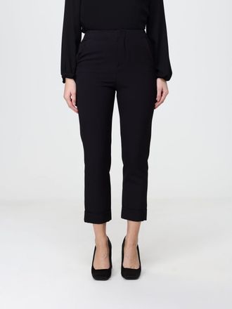Hanita Pantalon court en cr&ecirc;pe &agrave; taille haute avec poches italiennes