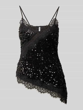 Pieces Regular Fit Blusentop mit Paillettenbesatz