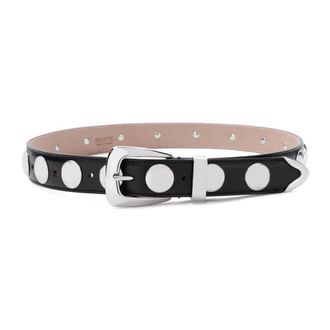 Khaite Femme, Accessoires, Noir, Taille: 85 CM Ceinture en Cuir Noir avec Boucle Argent&eacute;e