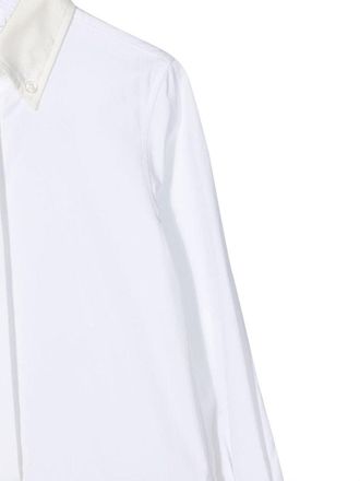 Thom Browne Pleated Hem Shirtdress - White
