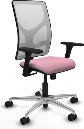 Piqueras y Crespo B&uuml;rostuhl, rosa, mit 3D-Armlehnen, h&ouml;henverstellbare Lendenwirbelst&uuml;tze, ausgestattet mit 3 Positionen und Schneideschaum, mit Rollen von 65 mm, Nylon