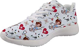 Showudesigns Baskets légères et tendance pour femme - Chaussures de sport à lacets, Patron dinfirmière 7., 38 EU