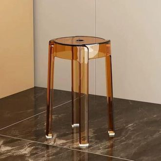 Generic Tabouret de bar en acrylique transparent de 45,7 cm - Tabouret haut empilable durable de rechange pour une utilisation en intérieur, salon ou réunions