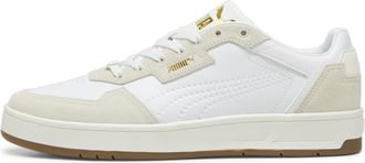 Puma Unisex Court Classic Lux SD Sneaker, White-Alpine Snow Gold, 44 EU