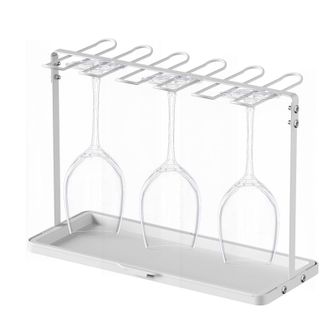 Generico Weinregal: Tischweinhalter von 1-2 cm, rutschfester Schrankglashalter, Stahl-Trocknungsregale, Glas-Organizer, verstellbarer freistehender Glasbügel