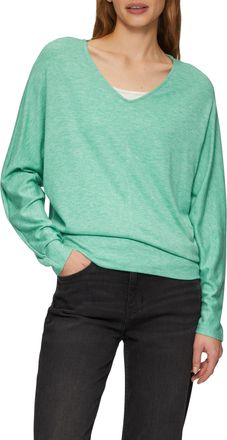 s.Oliver Meliertes Langarmshirt mit Fledermaus&auml;rmeln