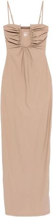 CHRISTOPHER ESBER Femme, Robes, Beige, Taille: 36 FR Arced Ruched Lycra Dress