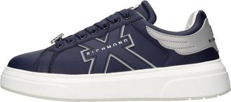 John Richmond Homme, Chaussures, Bleu, Taille: 42 EU Baskets en cuir 27308/Cp