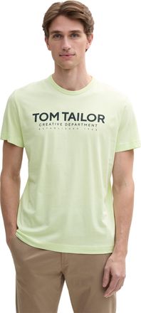 Tom Tailor Rundhalsshirt TOM TAILOR, Herren, Gr. XXL, gr&uuml;n (lime cream gr&uuml;n), Single Jersey, Obermaterial: 100% Baumwolle, bedruckt, regular fit h&uuml;ftbedeckend, R