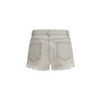Rick Owens Womens Beige Cotton Bermuda Shorts