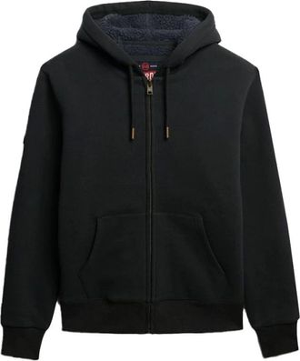 Superdry Homme, Sweatshirts et sweats &agrave; capuche, Gris, Taille: L Borg Lined Zip Sweat &agrave; capuche