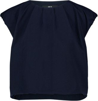 Zero T-Shirt Damen mit Rundhalsausschnitt (1-tlg) Falten
