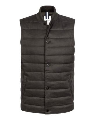 Profuomo Leichte Steppweste aus Leinen und Baumwolle in