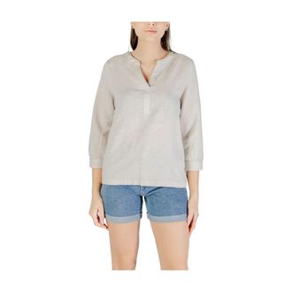 Street One Femme, Blouses et Chemises, Beige, Taille: 40 FR Sol Splitneck Blouse