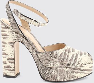 Fendi After 9 Plateau-Sandalen aus Leder mit Python-Print und hohem Blockabsatz