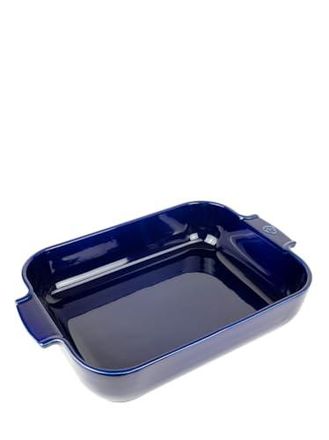 Peugeot Plat Four En C&eacute;ramique Rectangulaire - 40 cm x 27,2 cm x 8,3 cm - Contenance : 5,2 L - Garanti 10 Ans - Fabrication Fran&ccedil;aise - Coloris Bleu profond