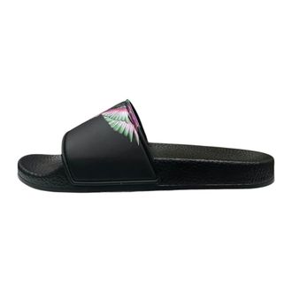 Marcelo Burlon Femme, Chaussures, Noir, Taille: 41 EU Icon Wings Slides