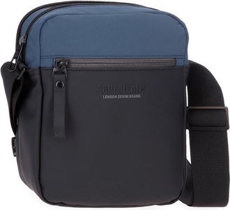 Pepe Jeans London Sail up Umh&auml;ngetasche mit Zwei F&auml;chern, blau, 17 x 22 x 7,5 cm, Polyester und PU von Joumma Bags, blau, Talla &uacute;nica, Umh&auml;ngetasche mit Zwei F&auml;chern