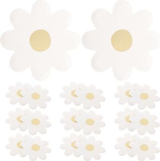 Amosfun Assiettes Jetables Marguerite 7 Pouces 20 Pi&egrave;ces Plaques En Carton Fleur Pour Pique- F&ecirc;te Enfant Vaisselle Jetable