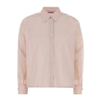Jil Sander Femme, Blouses et Chemises, Rose, Taille: 42 FR Cotton Shirt