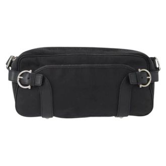 Ferragamo Sac bandouli&egrave;re en toile Pre-owned - Femme - Pre-owned - Noir - Taille: ONE Size