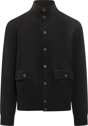 FILIPPO DE LAURENTIIS Homme, Pulls, Noir, Taille: XL Cardigan Boutonn&eacute;