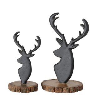 Boltze Boltze 9714447 Berti Figur Hirsch mangoholz 22 cm (1 St&uuml;ck)