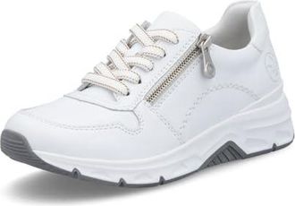 Rieker Femme Baskets 48134, Dame Baskets Basses,Semelle int&eacute;rieure Amovible,Chaussures de Rue,Loisirs,Sport,Blanc (Weiss / 81),40 EU / 6.5 UK
