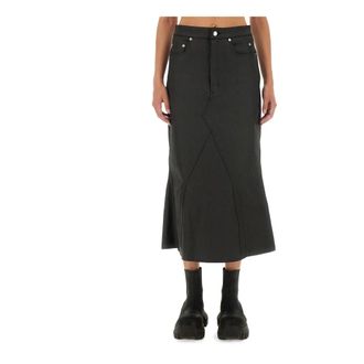 Rick Owens Gonna In Denim - Godet Skirt - - Skirts - Damen - Schwarzk - XS
