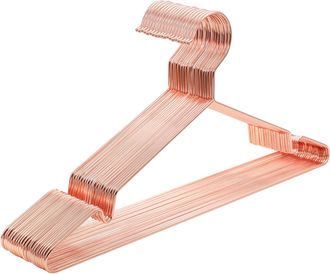 Songmics Kleiderb&uuml;gel aus Metall, 20 St&uuml;ck, stilvoll verchromt, rostbest&auml;ndig, platzsparend, 42 cm lang, Ros&eacute;gold CRI44R20