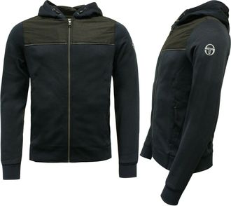 Sergio Tacchini Iraklen Zip Up Mens Track Top Jacke Navy 37680 210 A113E