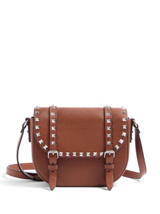 Valentino Garavani petit sac &agrave; bandouli&egrave;re &agrave; ornements Rockstud - Marron