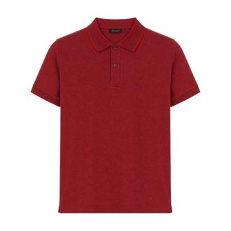 Gucci Polohemd aus Baumwoll-Piqu&eacute; - - Tops - Herren - Rot - 2XL