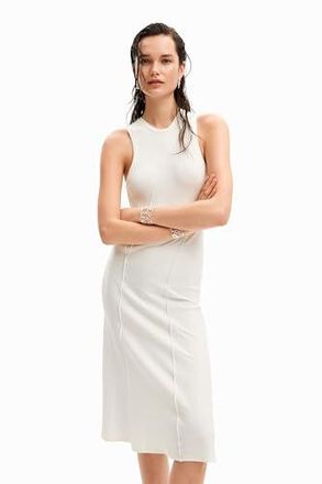 Desigual Vest_filadelfia Robe, Blanc, Taille S Femme
