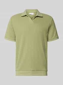 Lindbergh Comfort Fit Poloshirt mit V-Ausschnitt