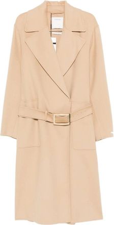 Sportmax Femme, Manteaux, Beige, Taille: 36 FR Manteau Ceintur&eacute;