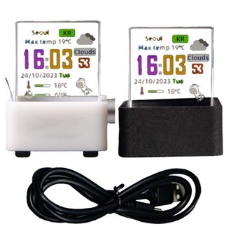 Generico Digitaler Zeitprojektor: Kompakte Multimedia-Galerie, Schleifen-Panel, dekoratives Desktop-Display, Fotoalbum, elegante Wetteranzeige, kompaktes visue