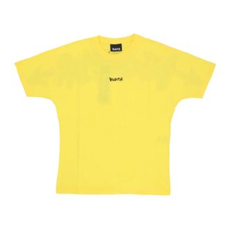 Disclaimer Gelb/Schwarzes Logo Tee Baumwoll T-shirt - - Tops - Herren - Gelb - L