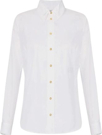 Elisabetta Franchi Femme, Blouses et Chemises, Blanc, Taille: 42 FR Chemises