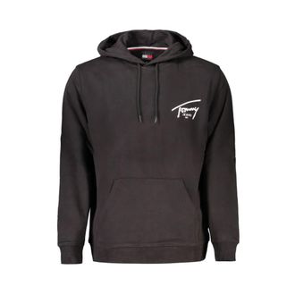 Tommy Hilfiger Schwarzer Baumwoll-Hoodie f&uuml;r M&auml;nner - - Sweatshirts & Hoodies - Herren - Schwarzk - 2XL