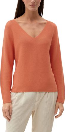 s.Oliver Damen V-neck V Neck Pullover langarm, Orange, 36 EU