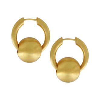 Dansk Copenhagen Tabitha Ball Huggie Ohrring - - Accessories - Damen - Gelb - ONE SIZE