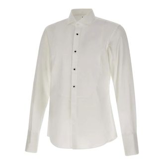 HUGO BOSS Homme, Chemises, Blanc, Taille: M Hank Slim-fit Tuxedo Shirt