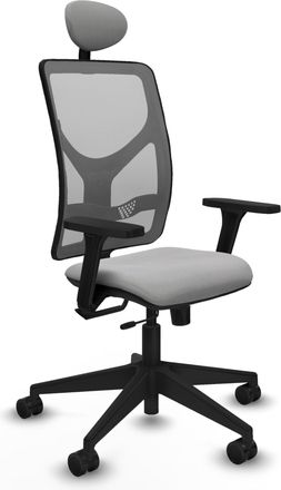 Piqueras y Crespo Arbeitsstuhl f&uuml;r viele Stunden, mit 3D-Armlehnen, h&ouml;henverstellbarer Lendenwirbelst&uuml;tze und festem Kopfteil, ausgestattet mit Syncro/Traslack und Schn