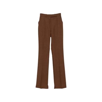 Elisabetta Franchi Wollhose - - Trousers - Damen - Braun - L