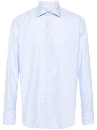 Canali chemise &agrave; carreaux - Bleu